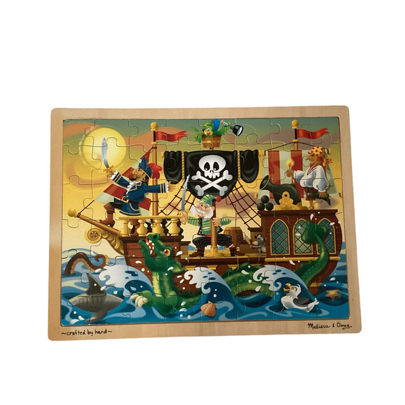 Melissa & Doug | Games | Melissa Doug Wooden Pirate Puzzle 5 | Poshmark
